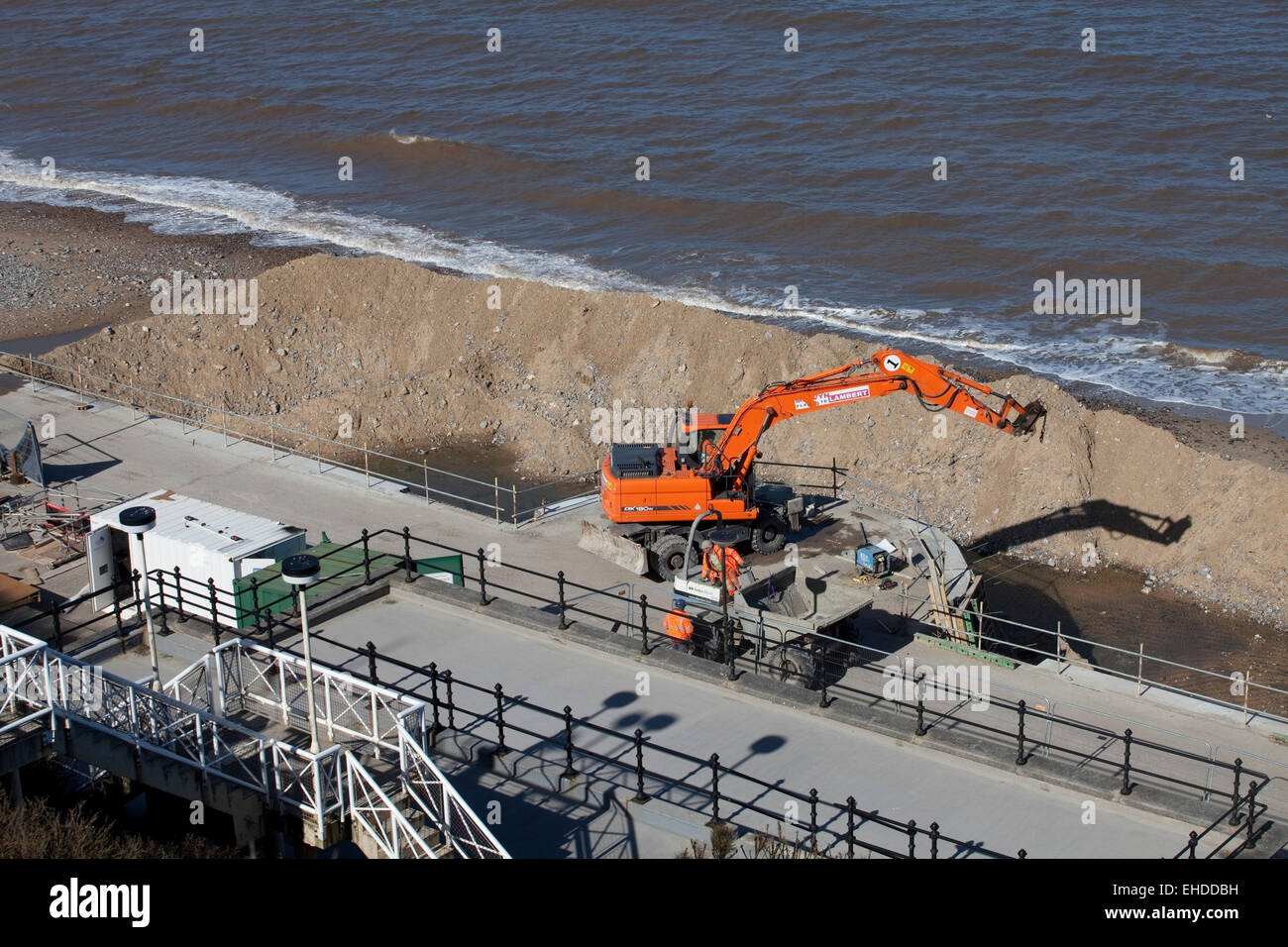 Cromer Sea defence work groynes Stock Photo - Alamy