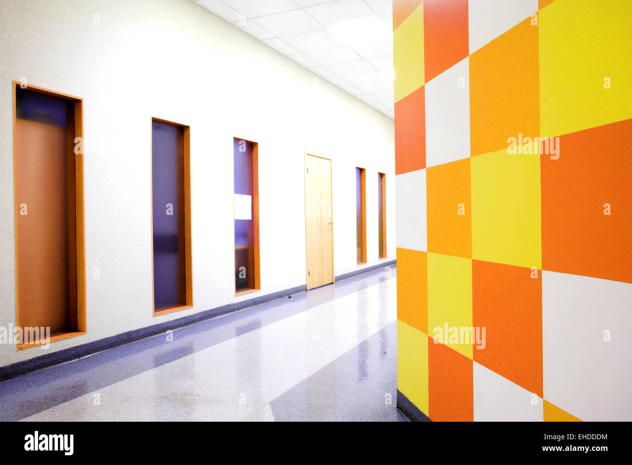 Office corridor and windows Stock Photo - Alamy