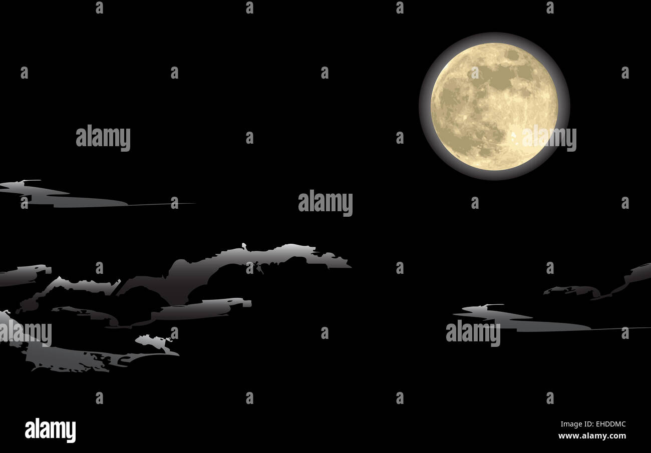 full moon night Stock Photo - Alamy