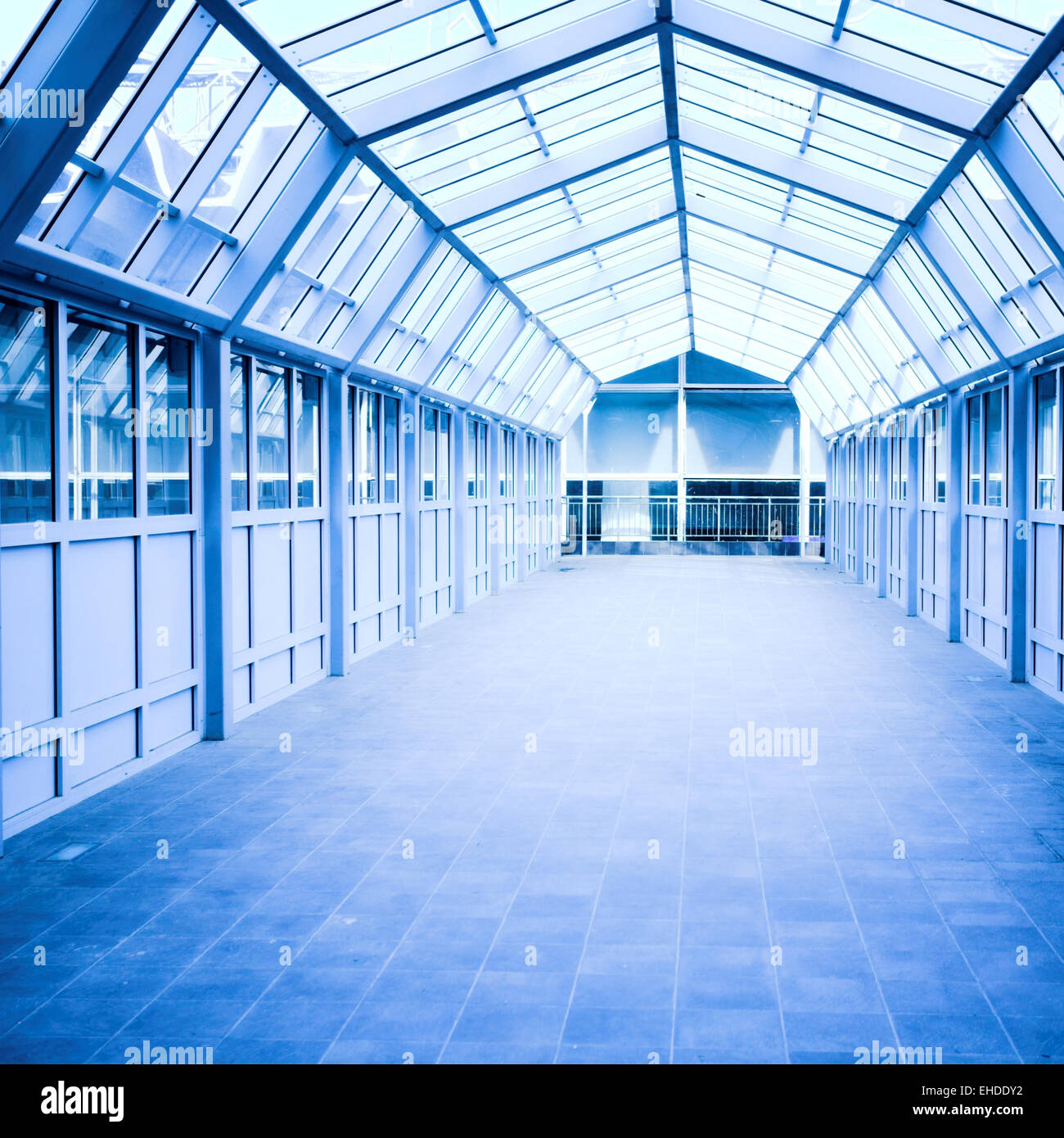 Blue corridor inside modern office Stock Photo - Alamy