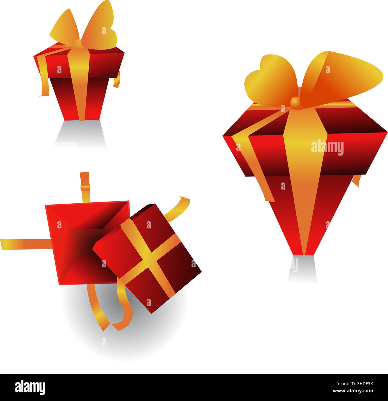 three different views of the same gift Stock Photo - Alamy