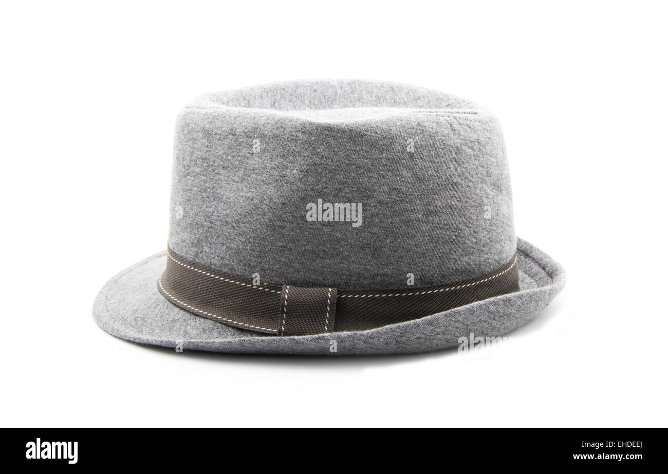 gray hat isolated on white background Stock Photo - Alamy