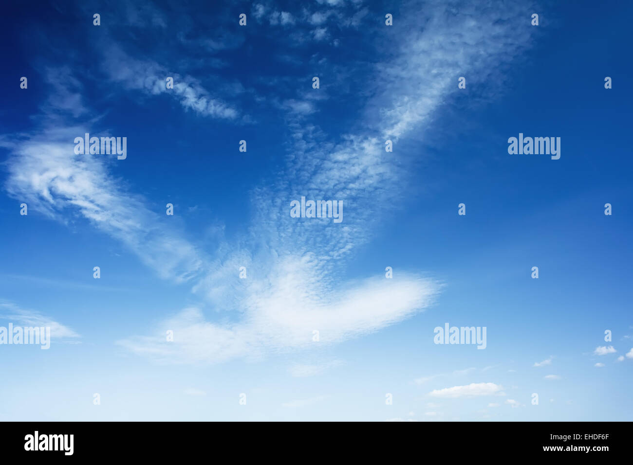 bright blue sky with clouds Stock Photo - Alamy