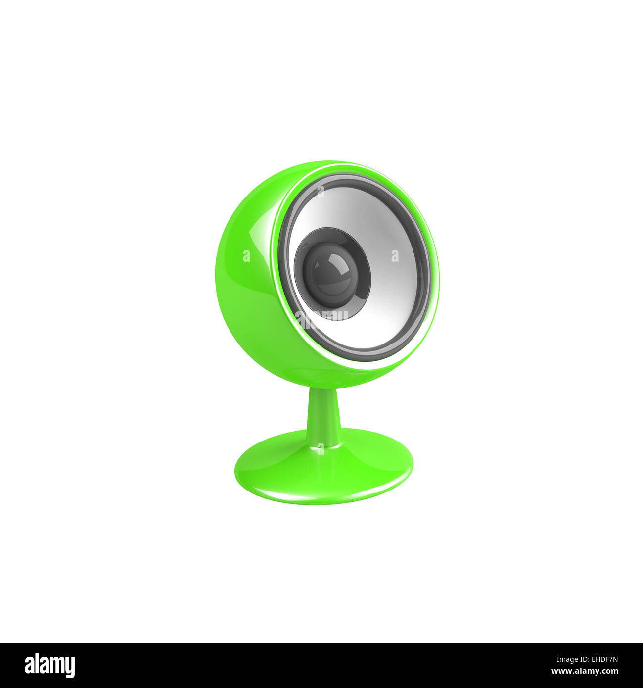 bright green speaker on pedestal isolated Stock Photo - Alamy
