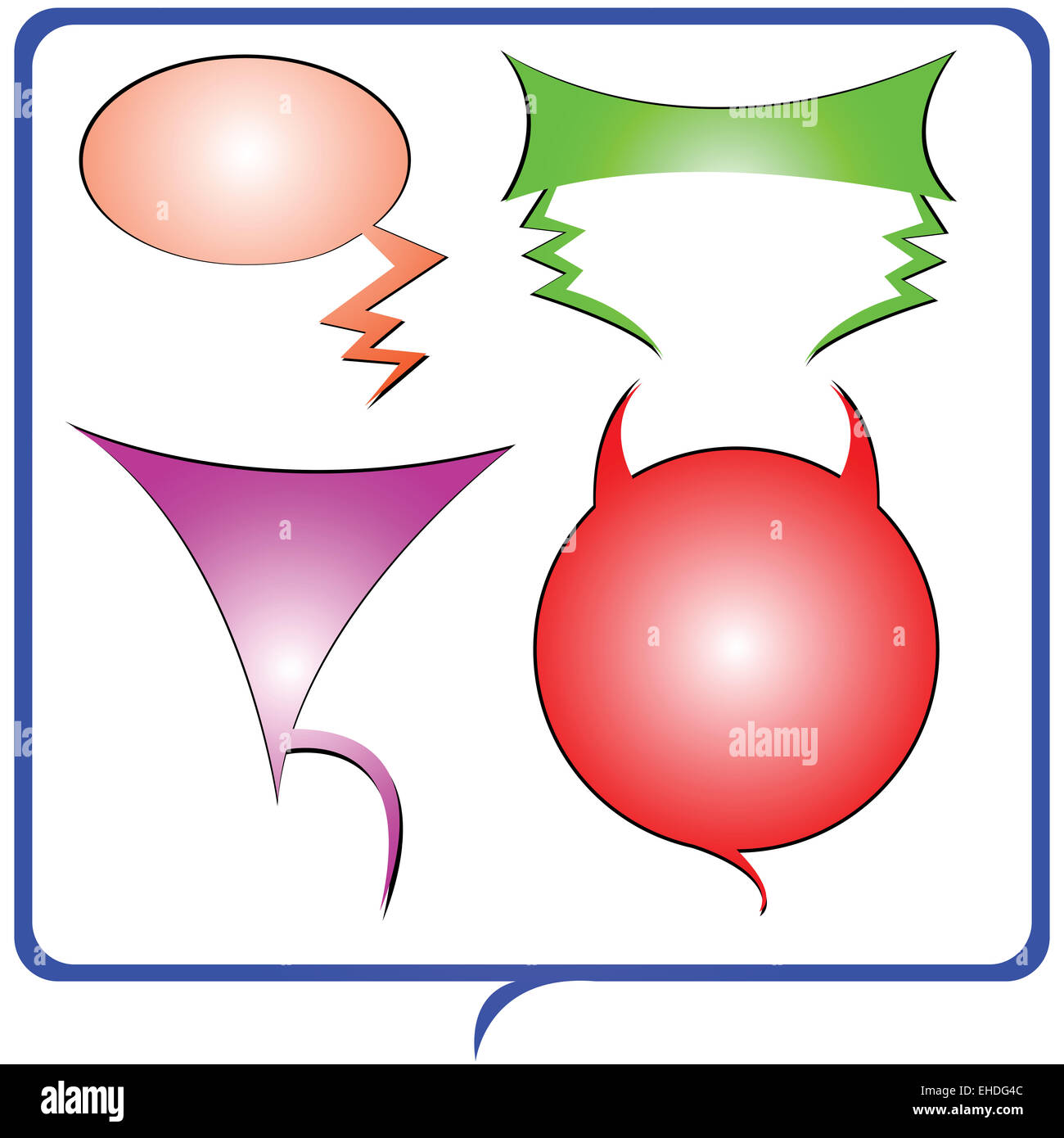 shaped text bubbles Stock Photo - Alamy