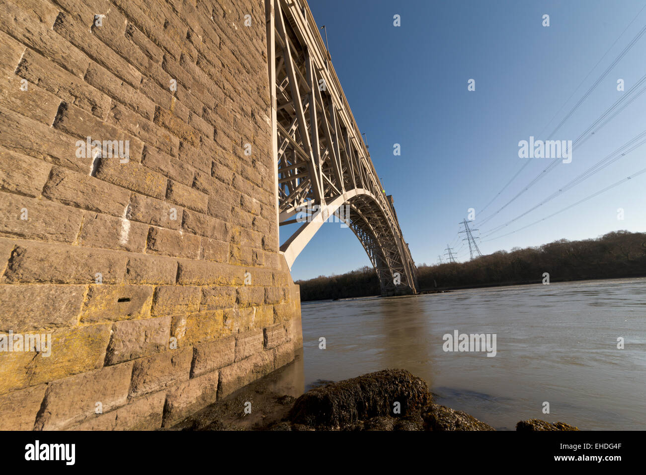 Britannia Bridge Anglesey North Wales Uk Stock Photo - Alamy