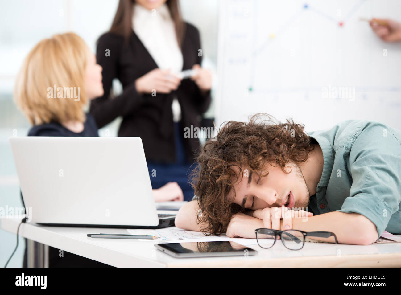 People Sleeping At Meeting