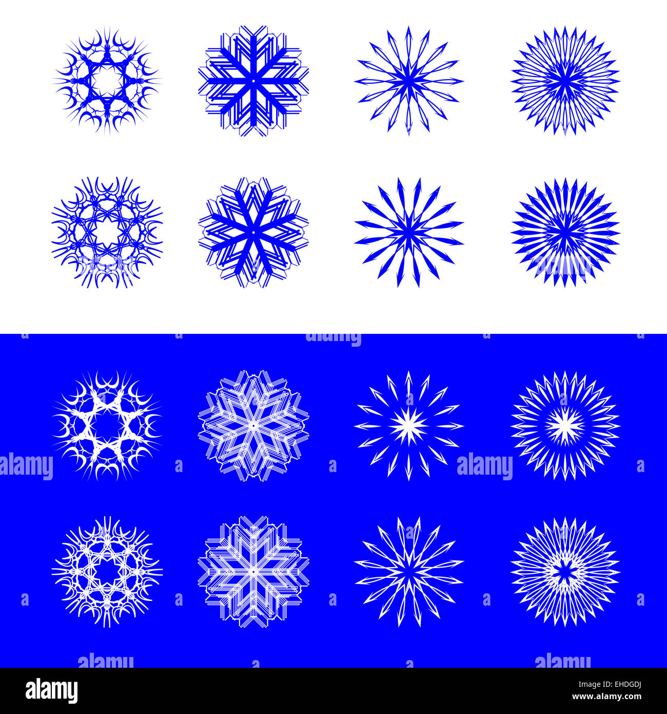 snow flakes collection Stock Photo - Alamy