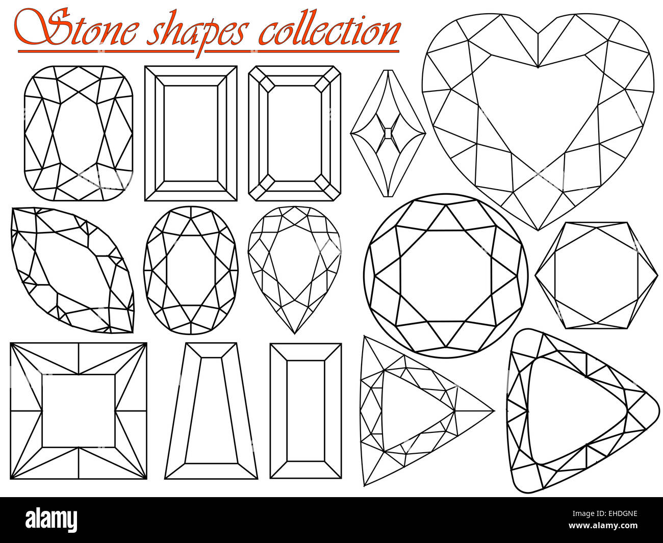 stone shapes collection Stock Photo - Alamy