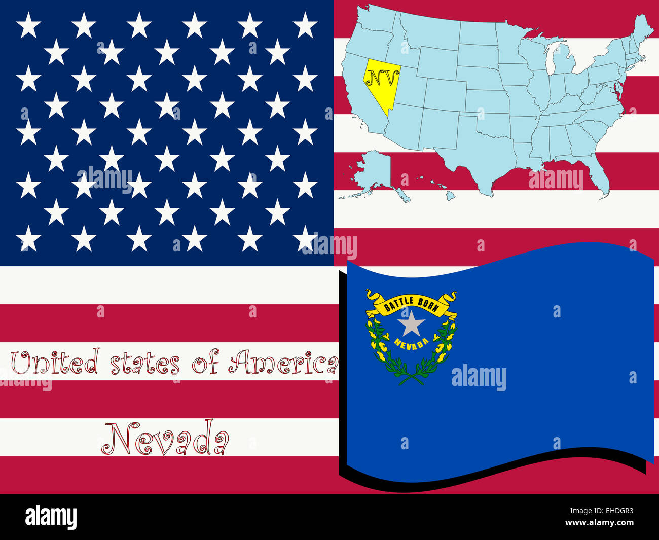nevada state illustration Stock Photo - Alamy