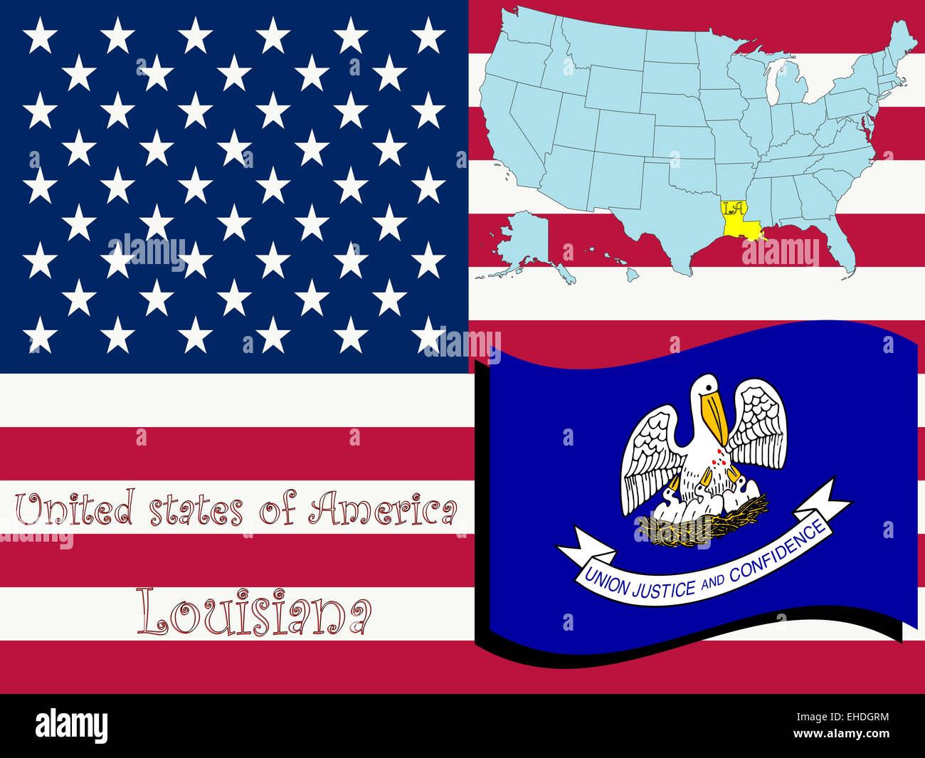 Political map of louisiana hi-res stock photography and images - Alamy