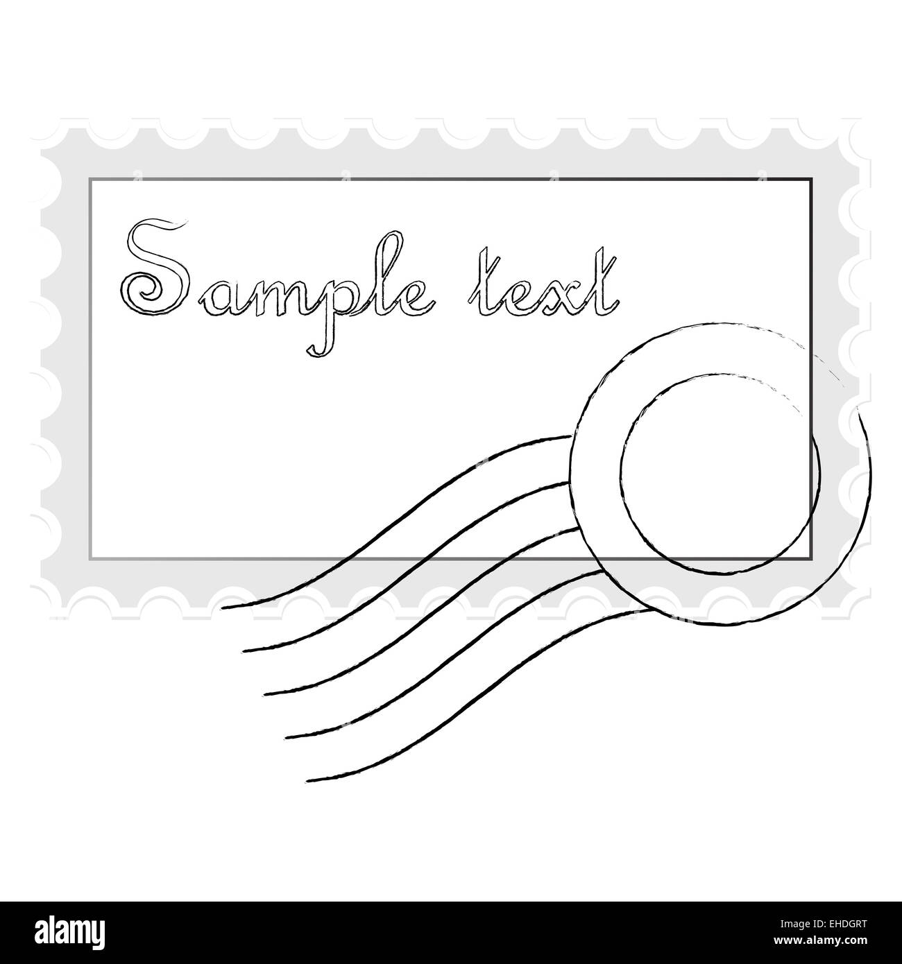 mail stamp isolated on white Stock Photo - Alamy