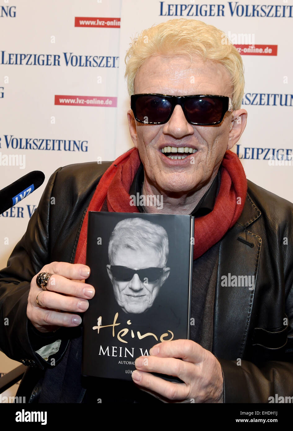 Leipzig, Germany. 12th Mar, 2015. Singer Heino presents his book "Mein ...