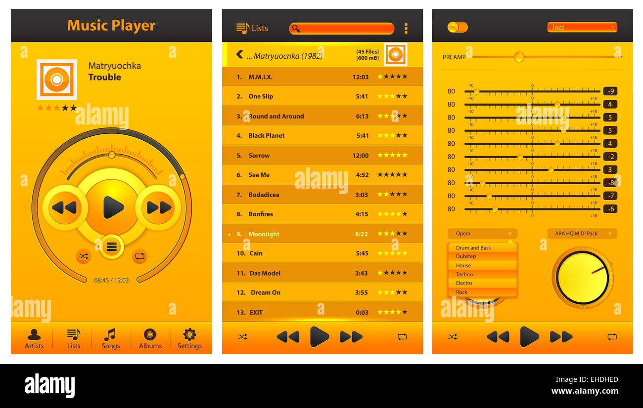 Musical yellow player Stock Photo - Alamy