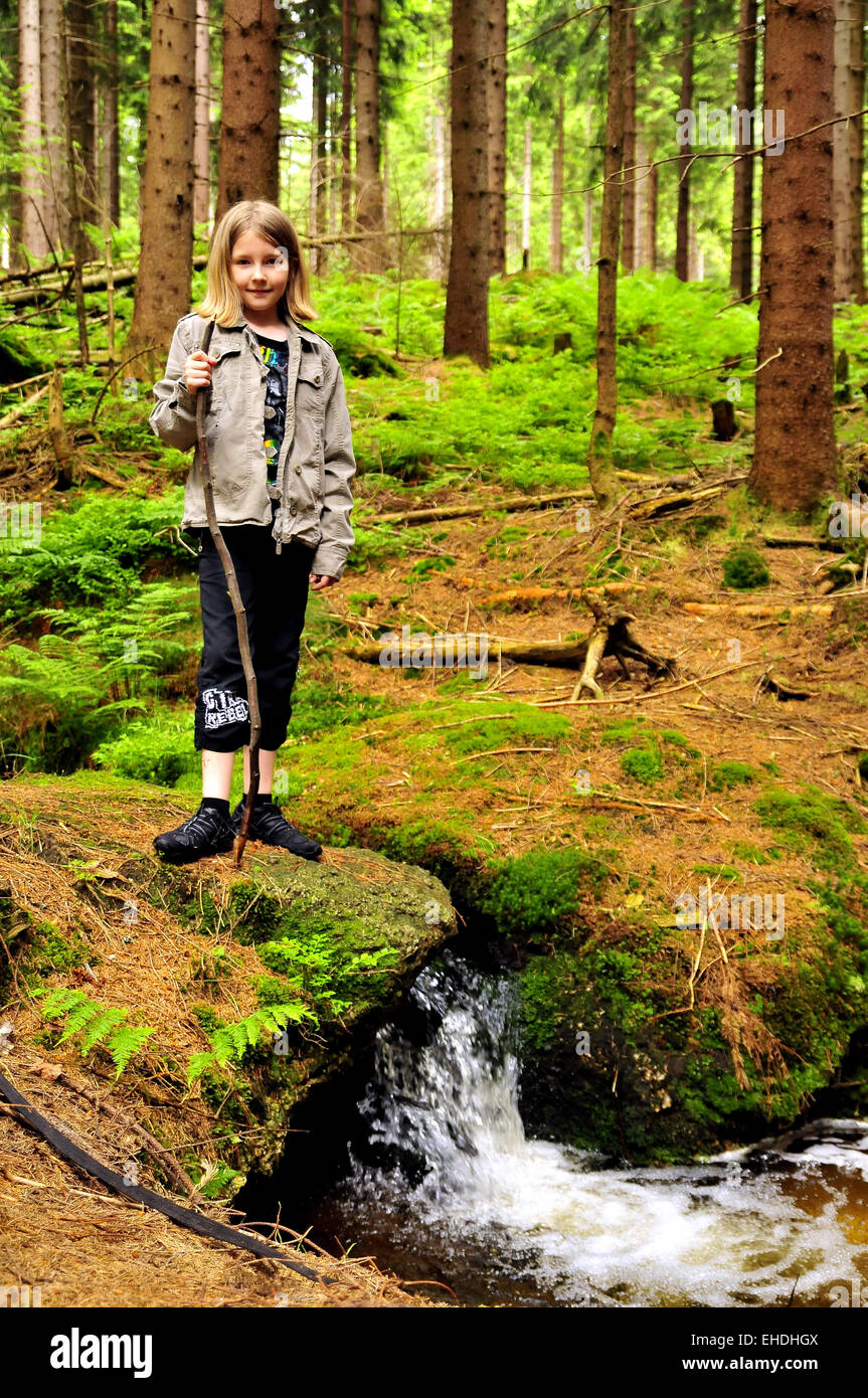 Child forest nature Stock Photo - Alamy
