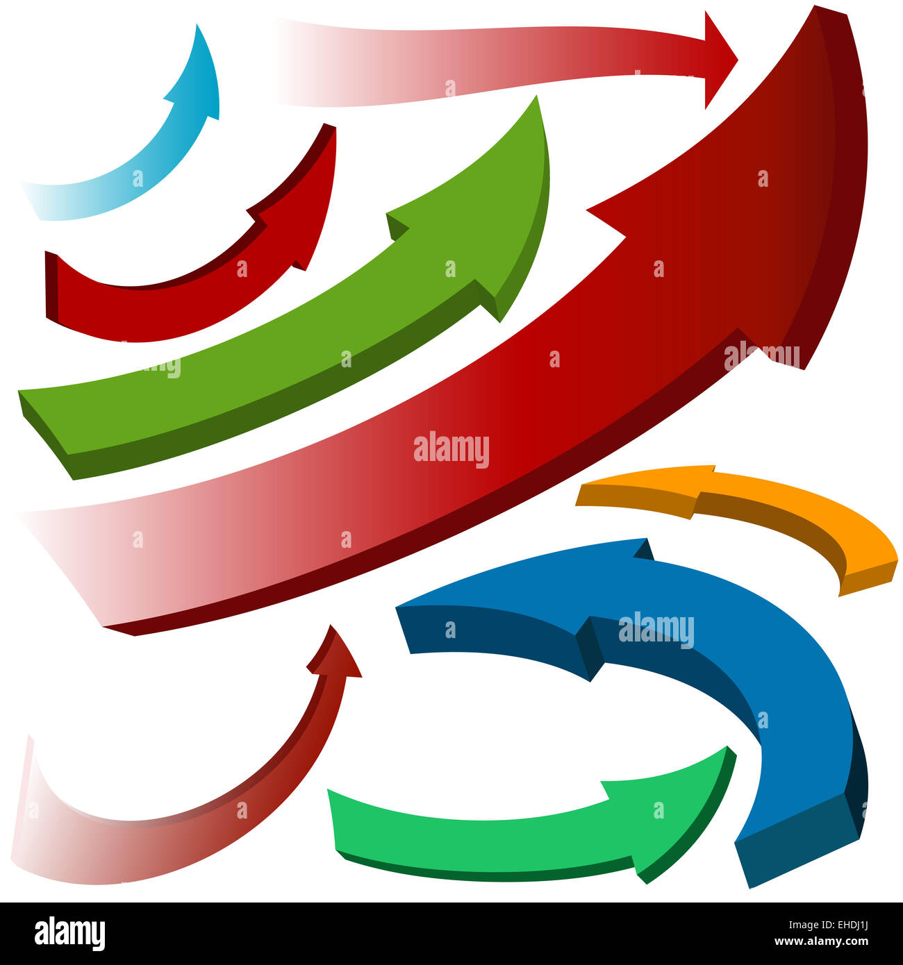 Set colorful arrow icons Stock Photo - Alamy