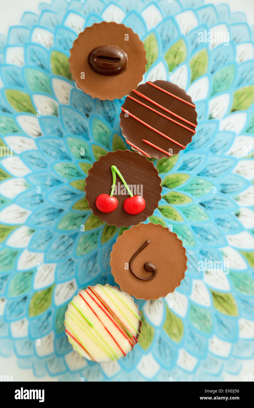 Colorful chocolate assortments Stock Photo - Alamy