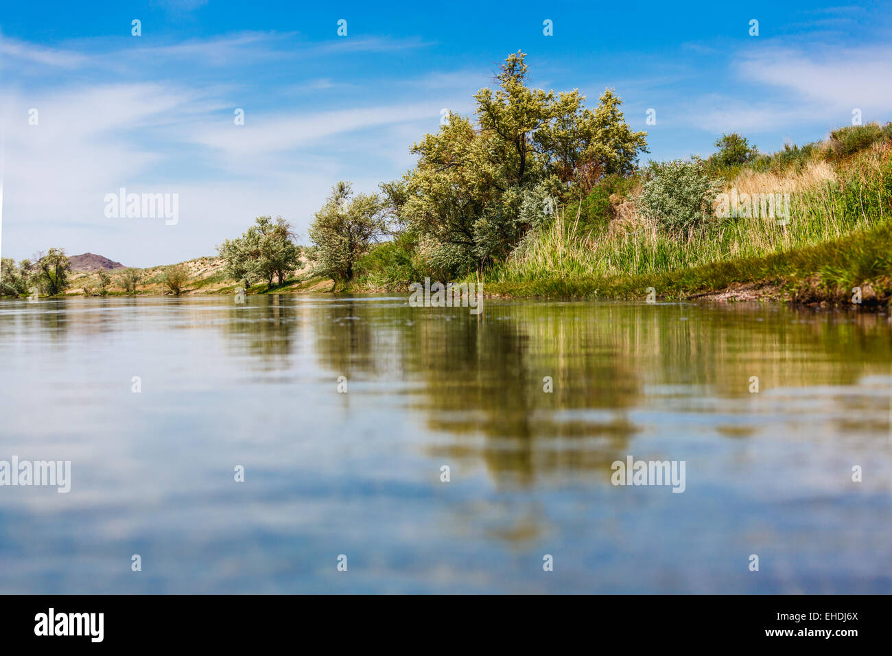 landscape nature river tree sky Stock Photo - Alamy