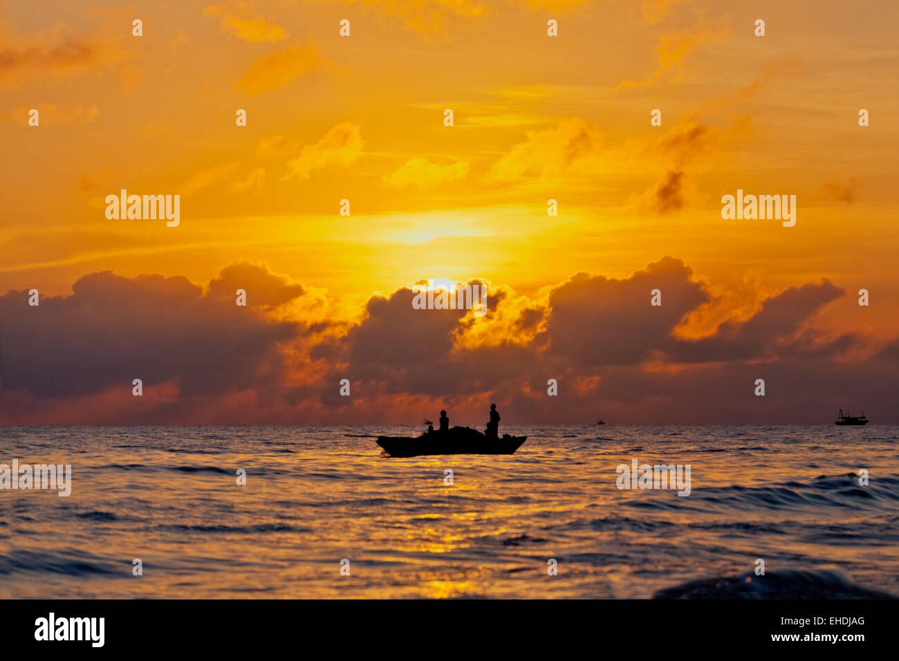 Beautiful sunset on sea Stock Photo - Alamy