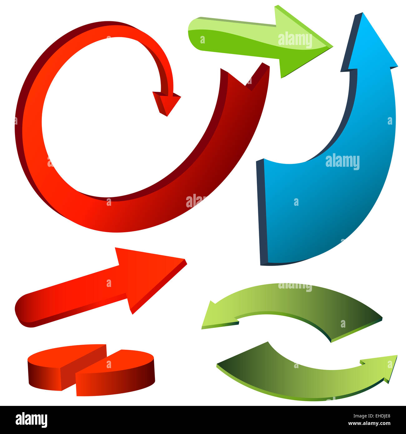 Set colorful arrow icons Stock Photo - Alamy