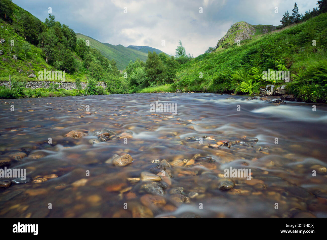 A small river in Scotland on a rainy day Stock Photo - Alamy
