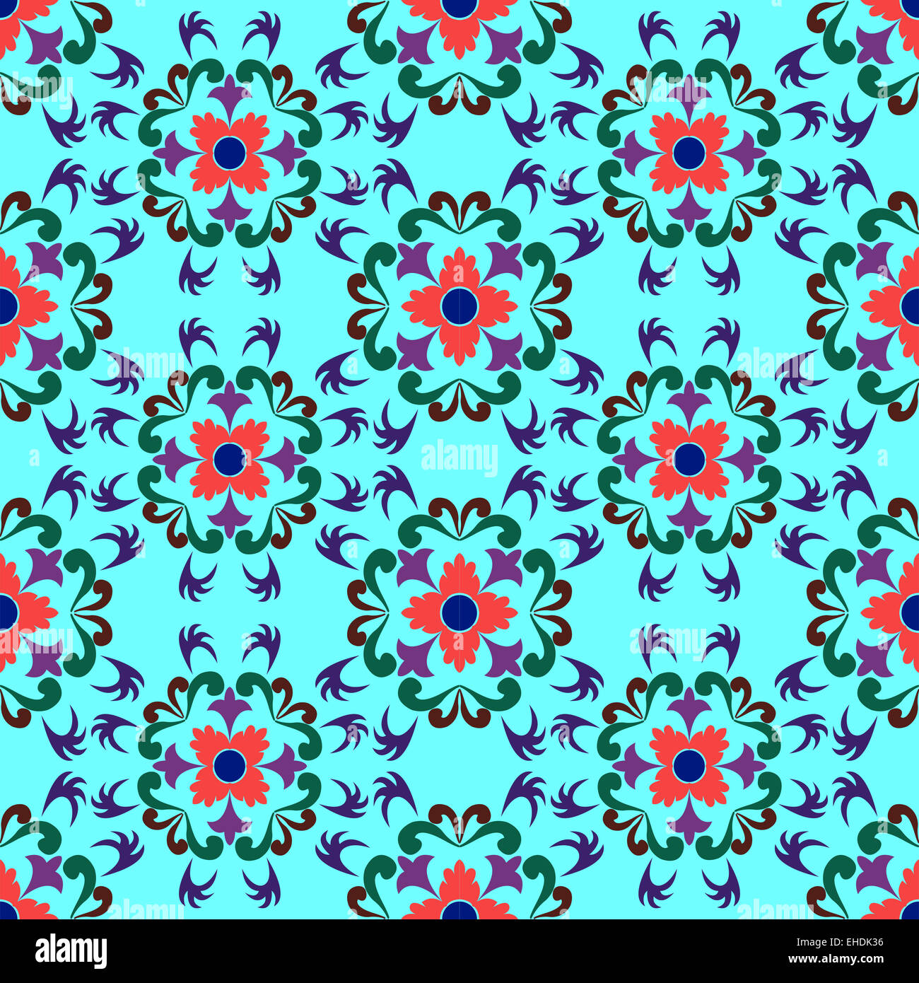 seamless flowers pattern 2 Stock Photo - Alamy