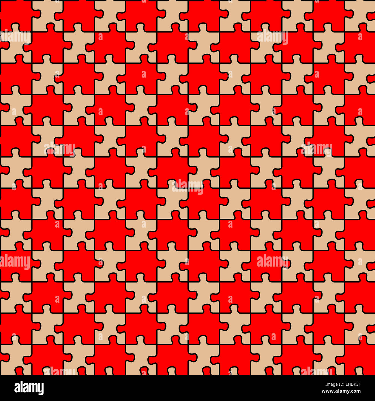 seamless puzzle with red and brown Stock Photo - Alamy
