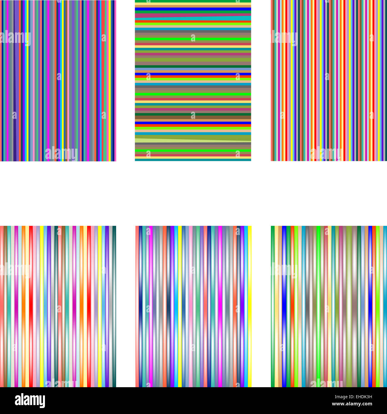 set of 6 diferent stripes isolated on white Stock Photo - Alamy