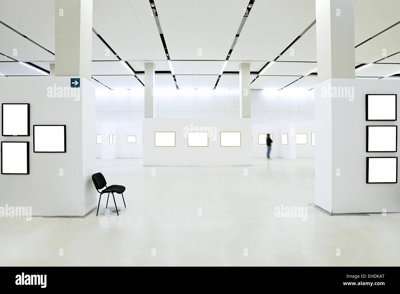 Many empty frames in museum Stock Photo - Alamy