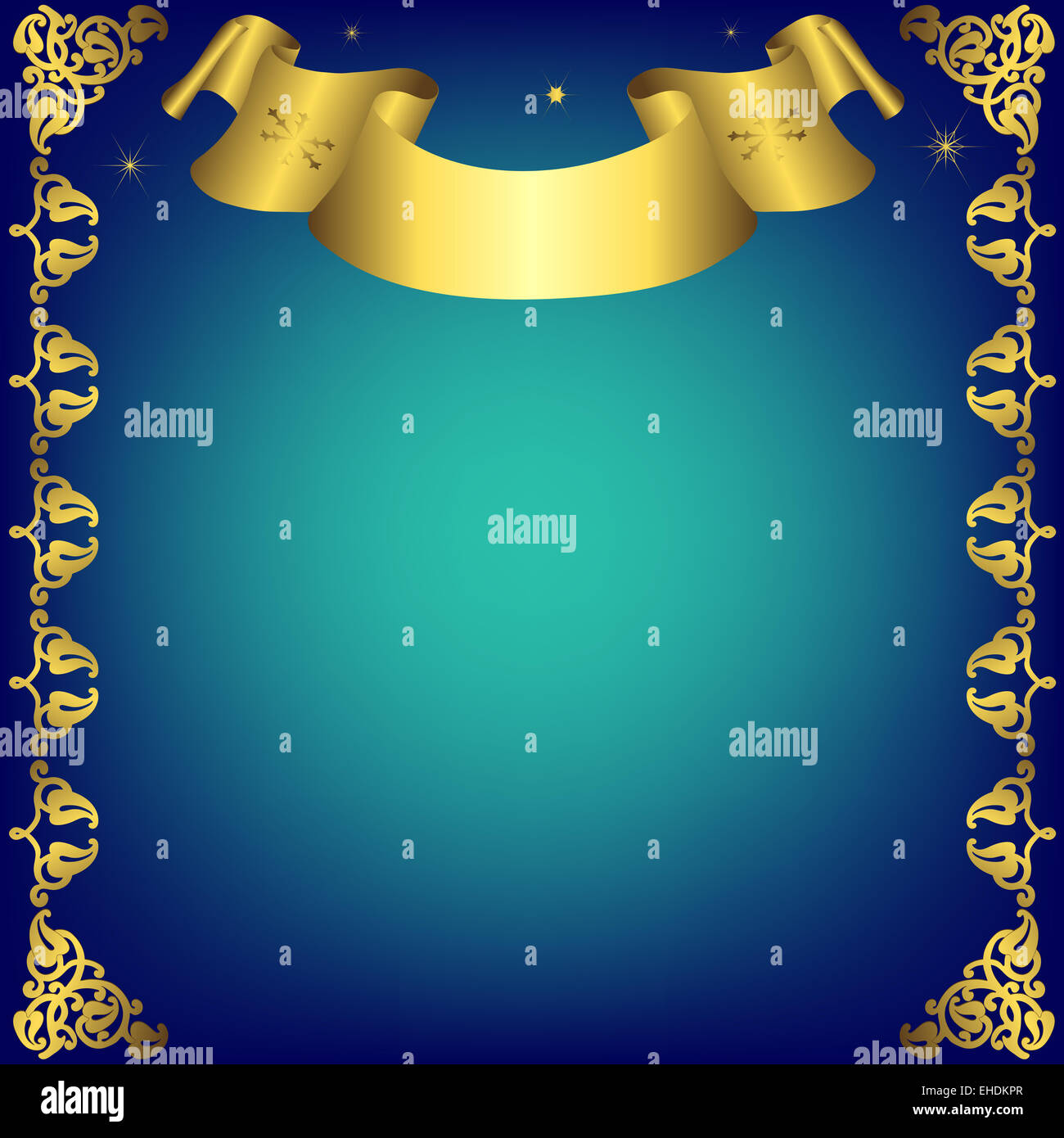 Christmas dark blue frame Stock Photo - Alamy