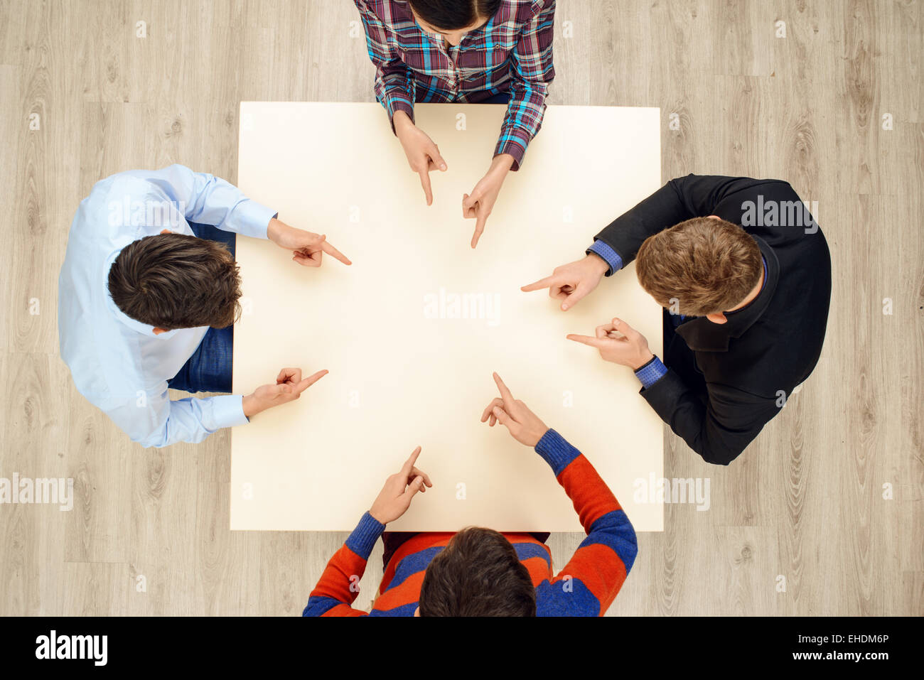 Pointing to each other hi-res stock photography and images - Alamy