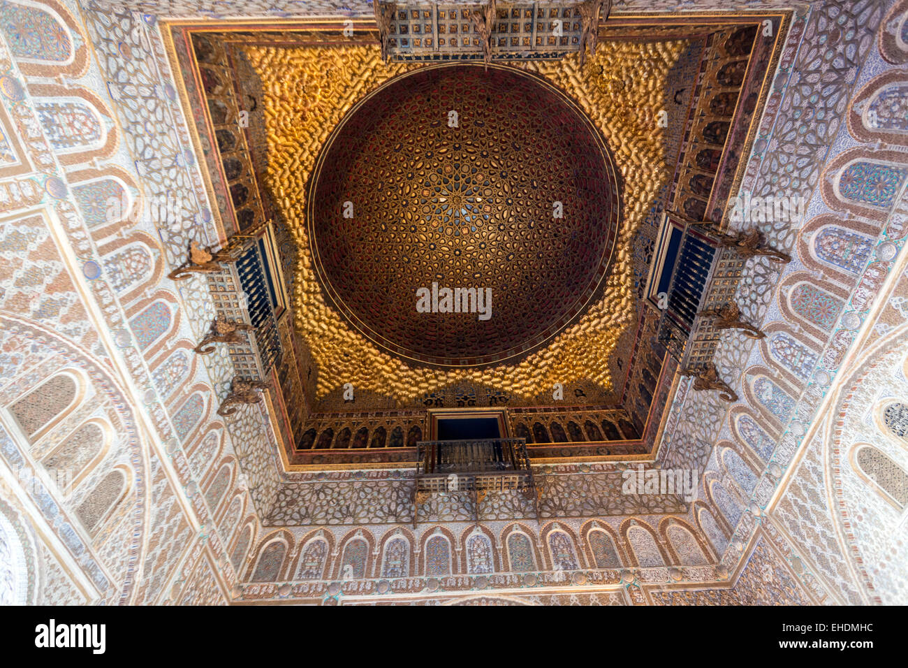 Dome Hall of Ambassadors Alcazar of Seville Stock Photo - Alamy