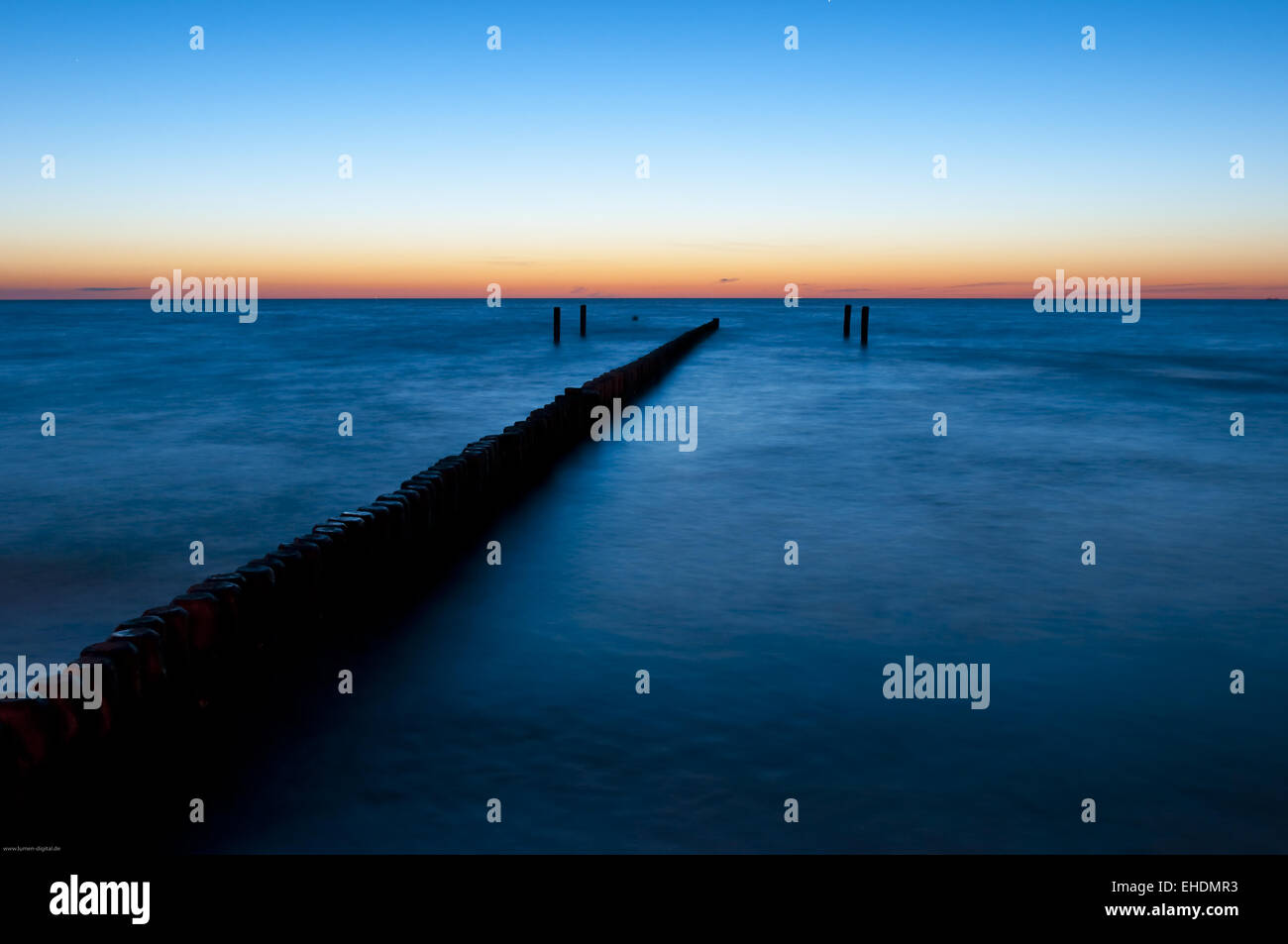Sea after sunset Stock Photo - Alamy