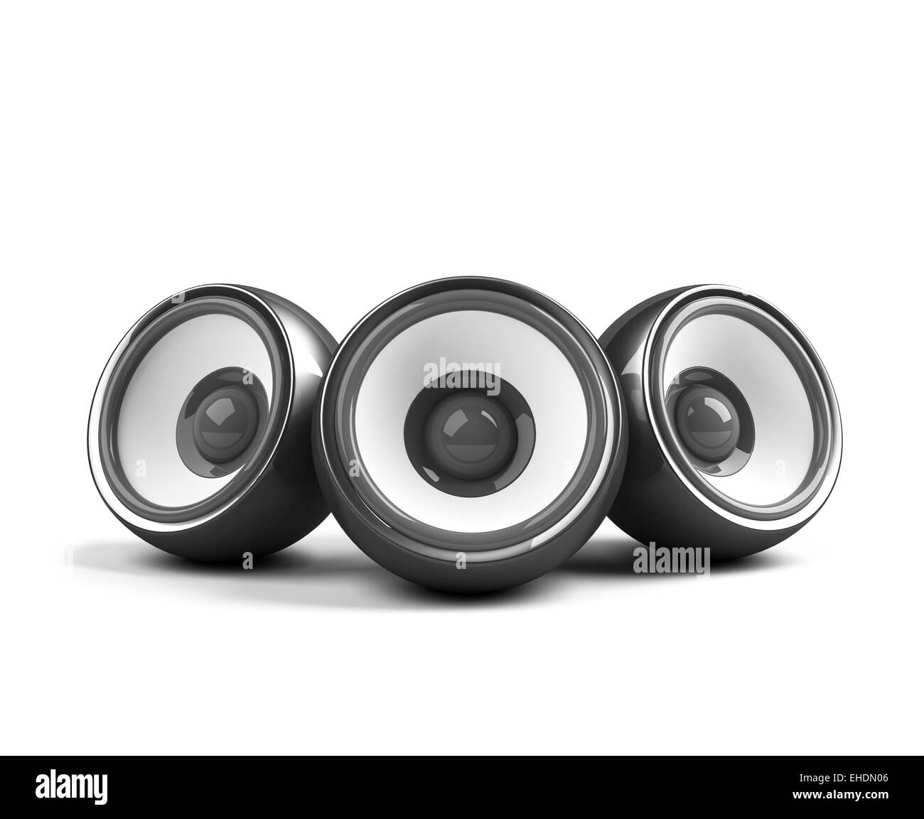 black stylish audio system front Stock Photo - Alamy