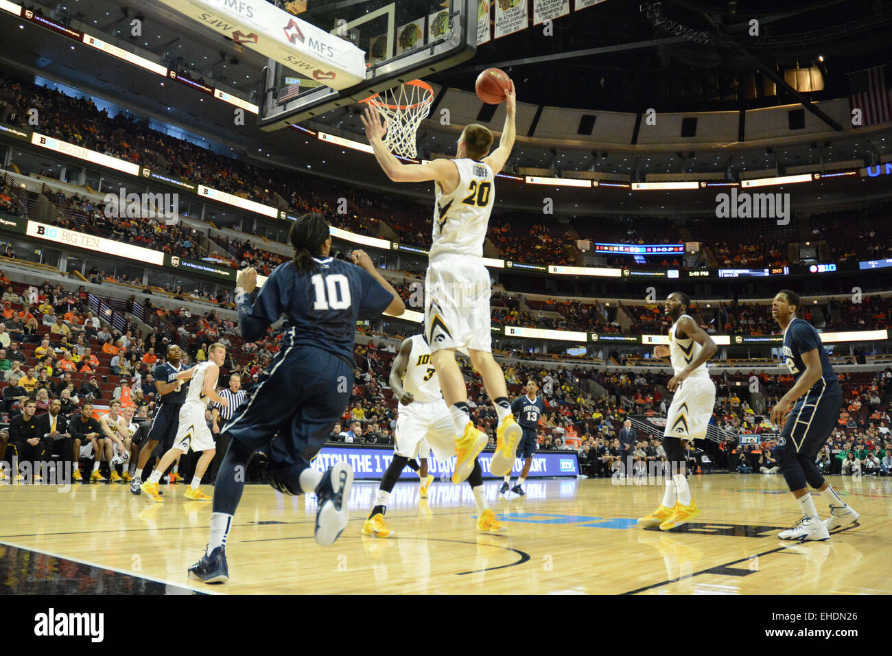 Chicago, IL, USA. 12th Mar, 2015. Iowa Hawkeyes forward Jarrod Uthoff ...