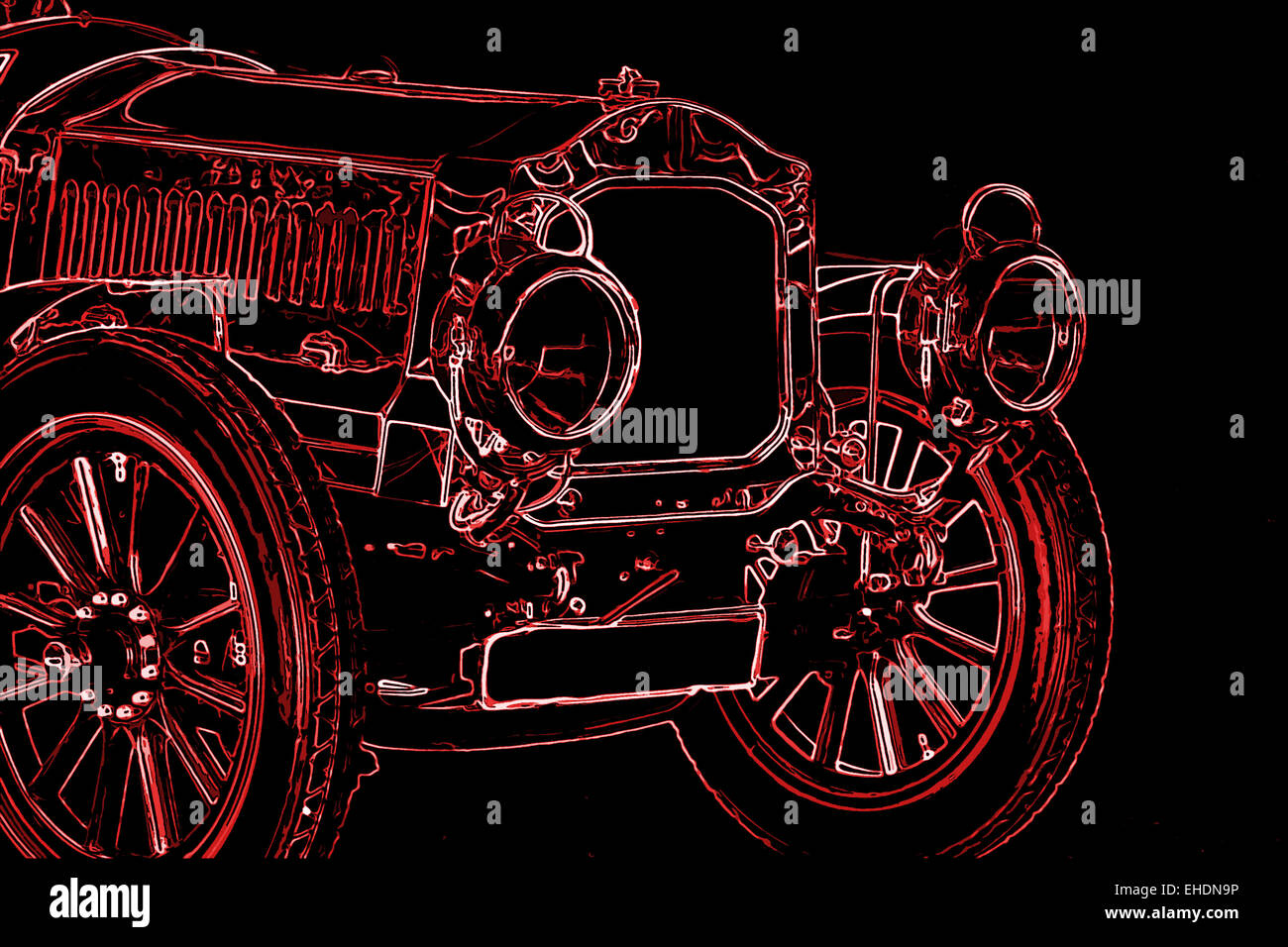 Vintage oldtimer red Stock Photo - Alamy