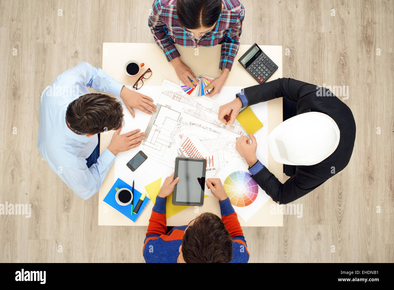 Working top view hi-res stock photography and images - Alamy