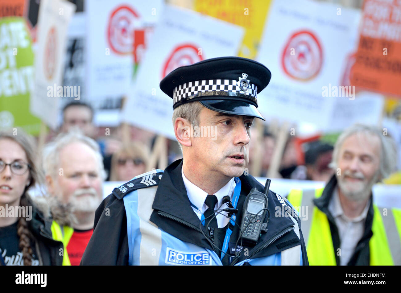 London, 7th March. Time To Act climate march through London to ...