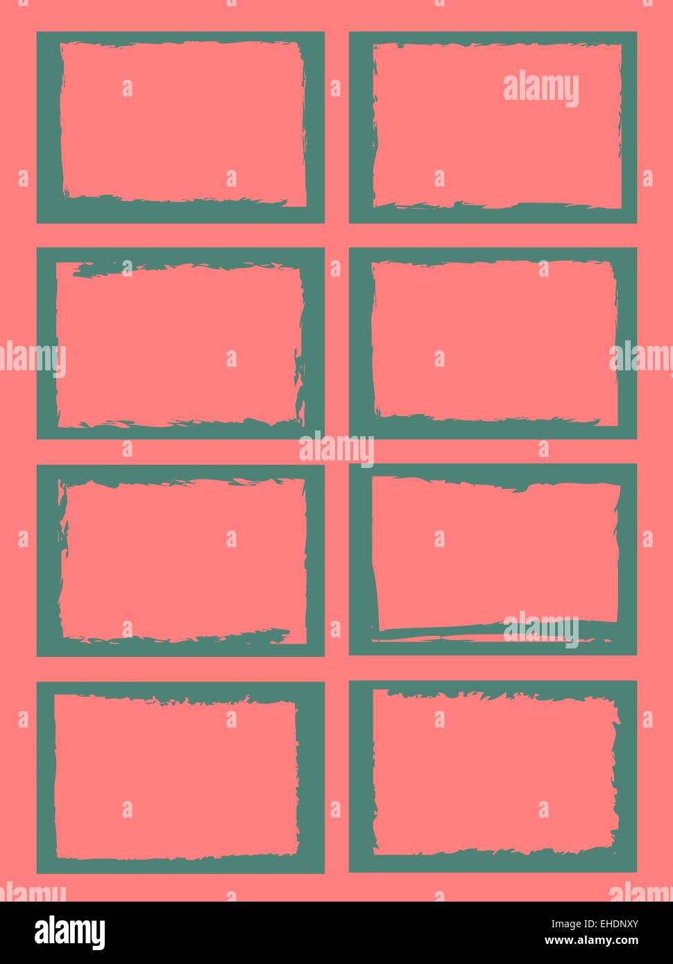 grunge photo frame set Stock Photo - Alamy