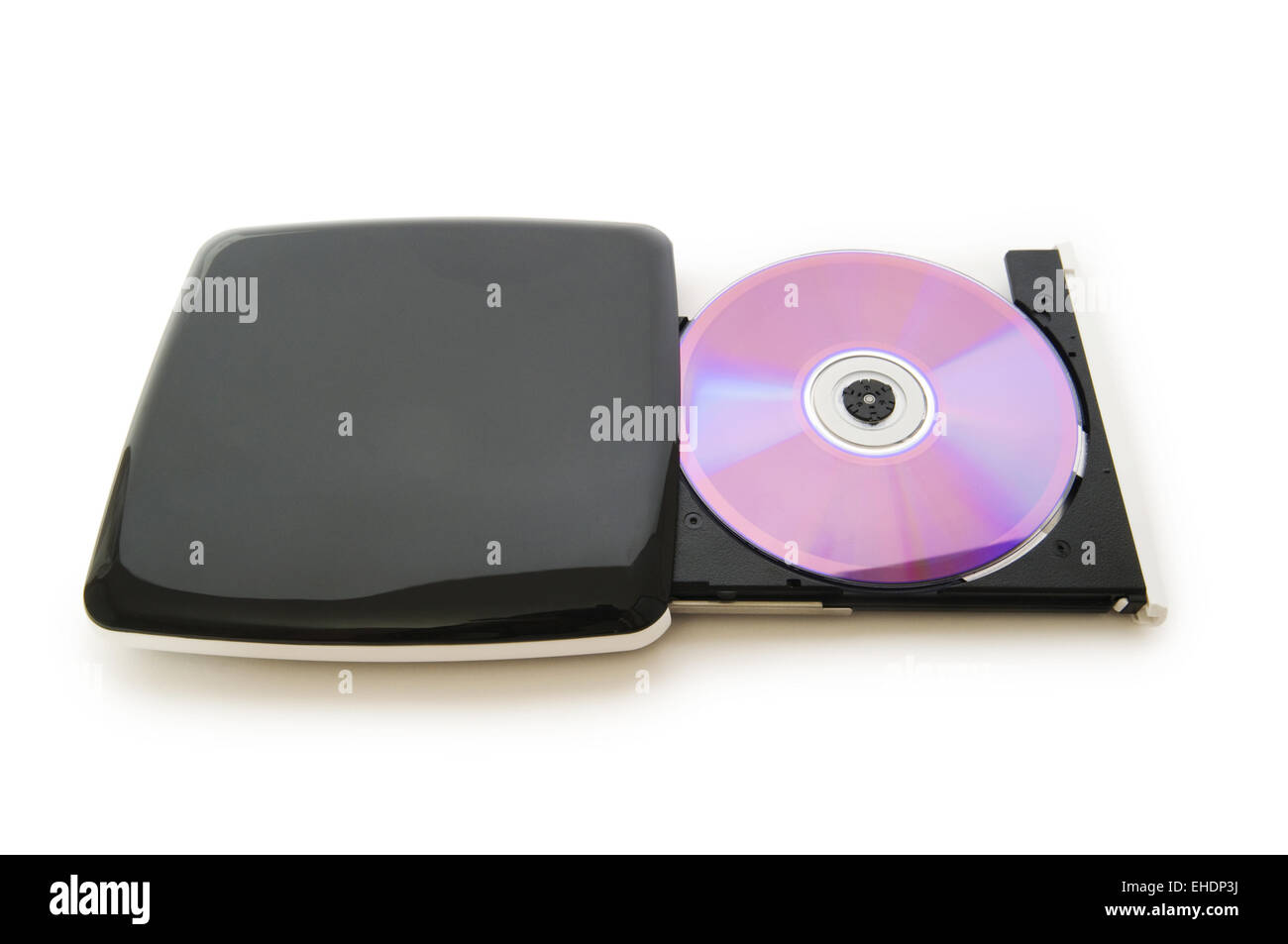 External dvd drive isolated on the white Stock Photo - Alamy