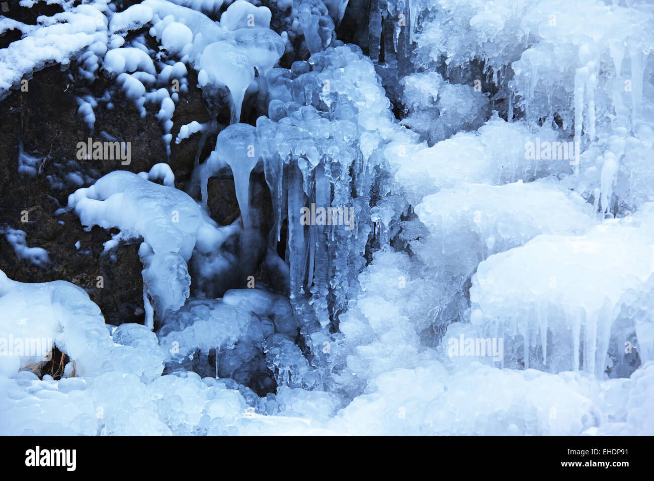 Ice fall background Stock Photo - Alamy