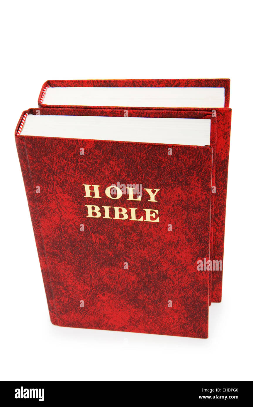 Bible book isolated on the white background Stock Photo - Alamy