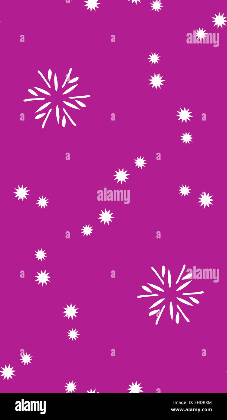 Seamless white snowflake and star shapes over pink Stock Photo - Alamy