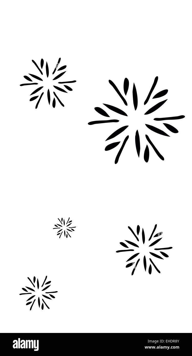 Seamless black snowflake shapes over white background Stock Photo - Alamy