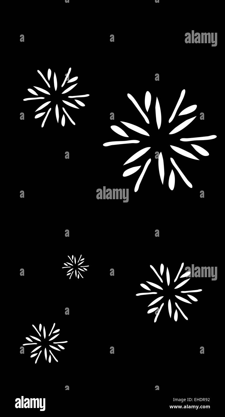 Seamless white snowflake shapes over black background Stock Photo - Alamy