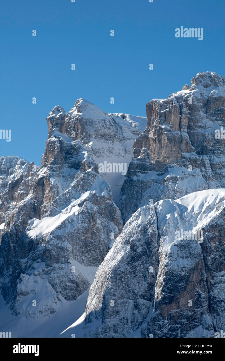 Cliff faces Gruppo del Sella Sella Gruppe Val Gardena Selva Dolomites ...