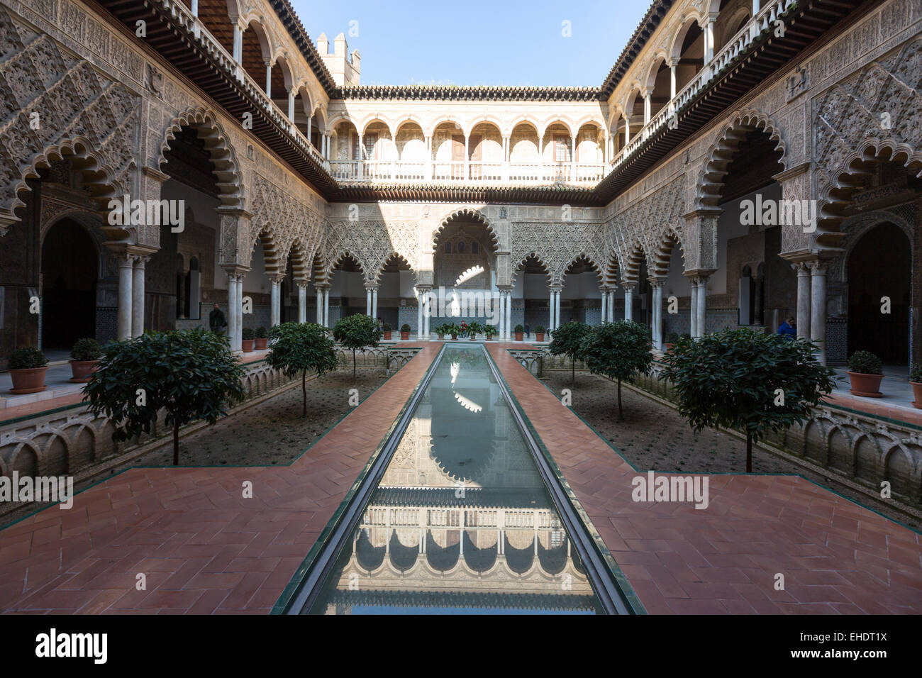 Patio de las Doncellas, Court of the Maidens, in the Real Alcazar in ...