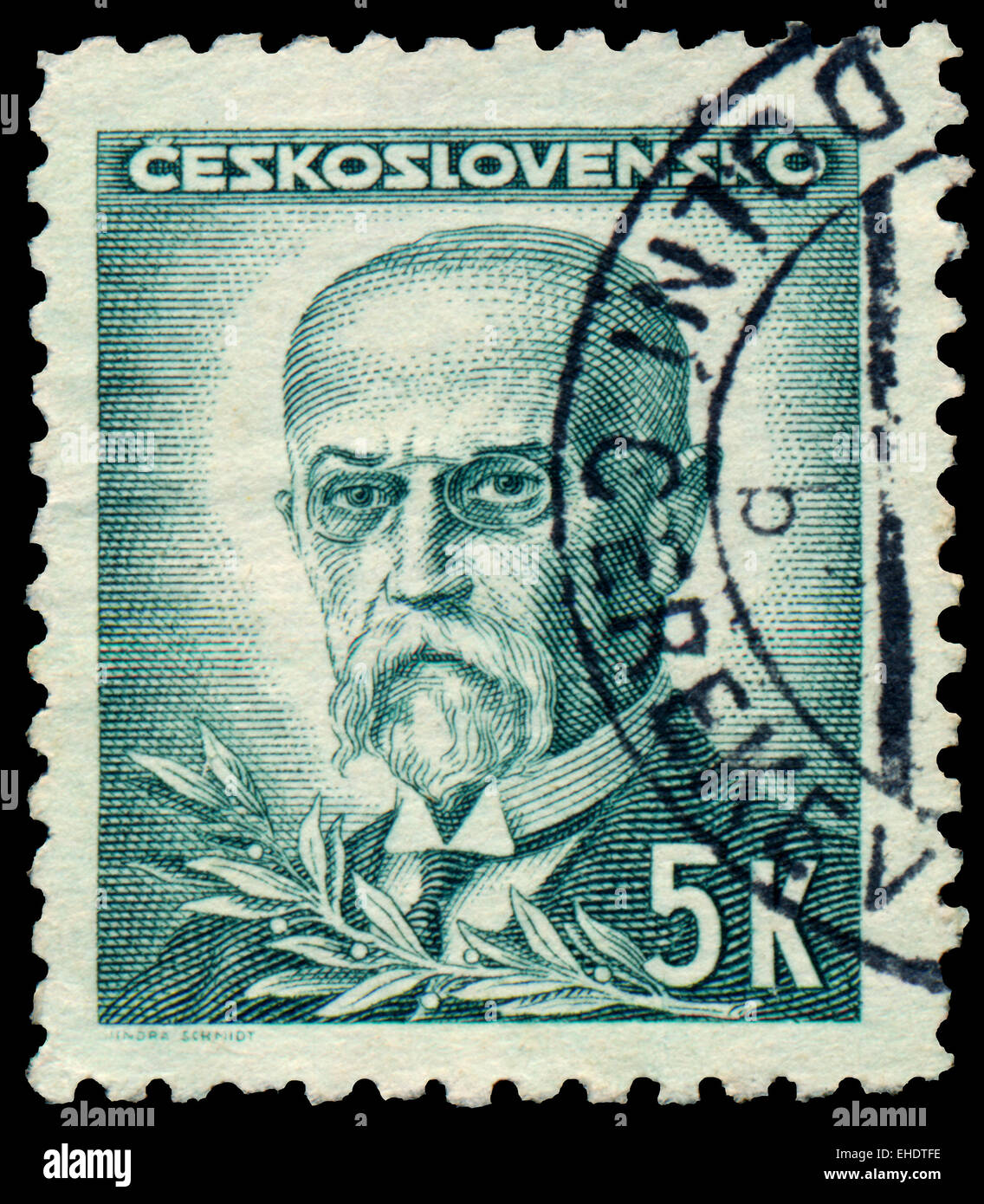 CZECHOSLOVAKIA - CIRCA 1945: stamp printed by Czechoslovakia, shows ...