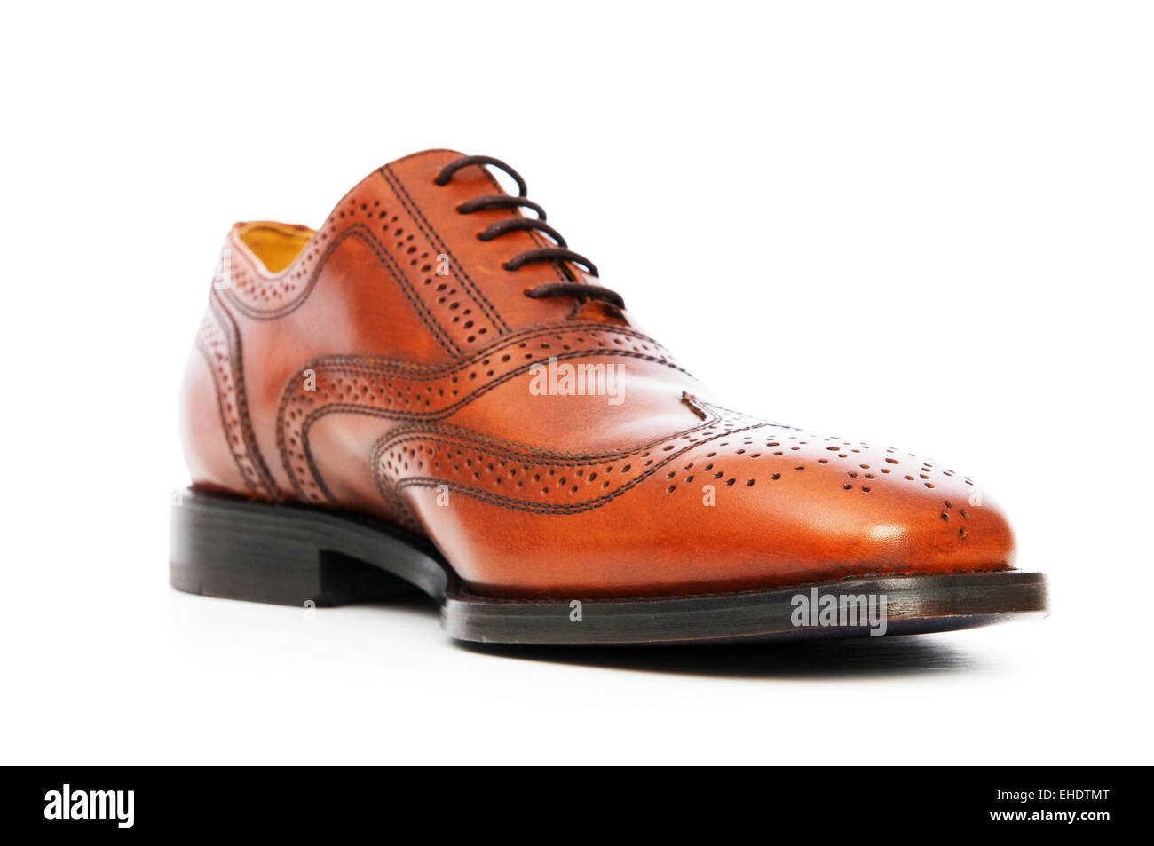 Male shoes isolated on the white background Stock Photo - Alamy