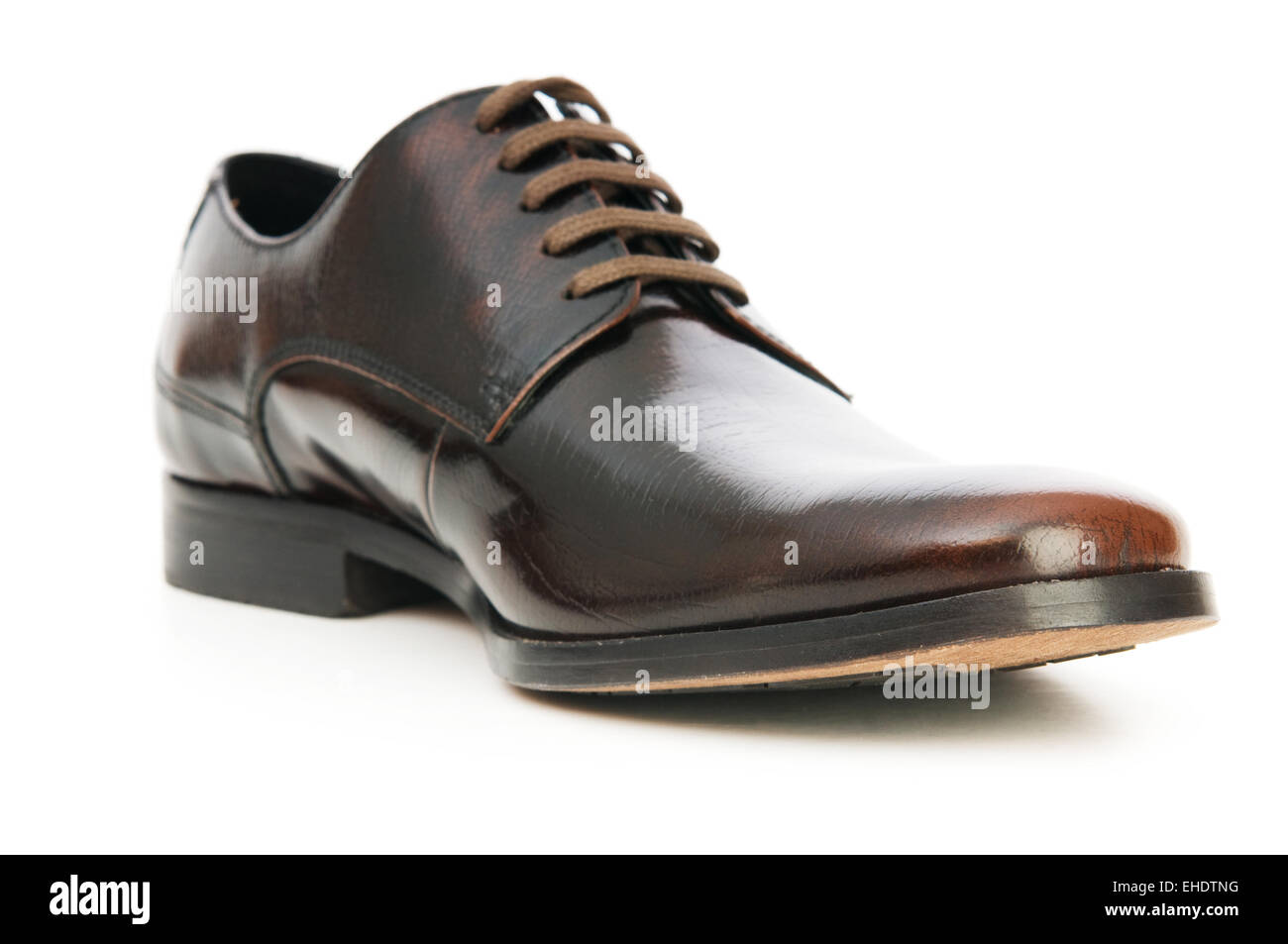 Male shoes isolated on the white background Stock Photo - Alamy